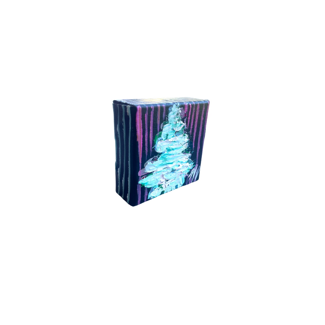 O White Christmas Tree, 4x4 – By Syd Studio